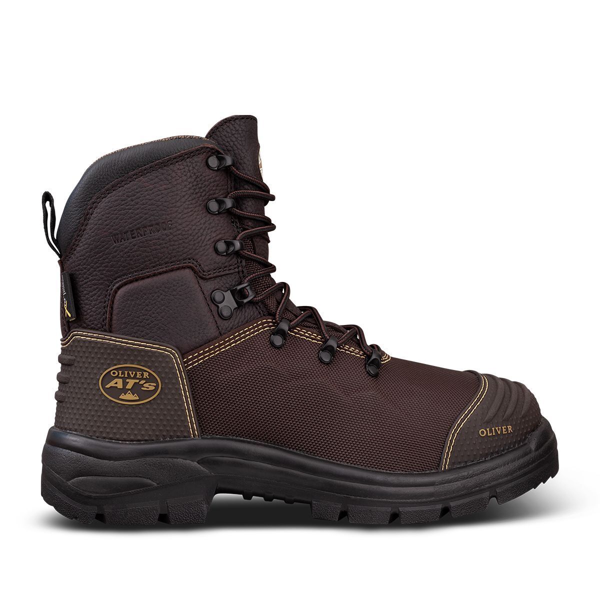 Oliver AT 65 Series 150mm Brown Lace-up Boot – Caustic and 100% ...