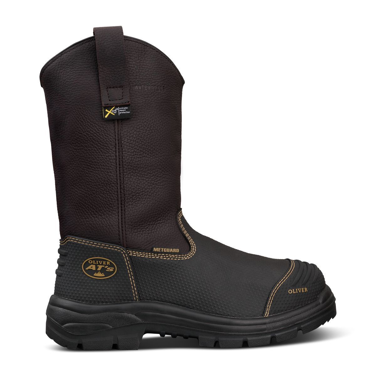 Oliver AT 65 Series 240mm Brown Pull-on Riggers Boot - Caustic and 100% ...