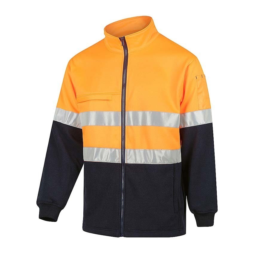 WORKIT Hi-Vis 2 Tone Zip Through Taped Fleece Jumper - SafetyHQ