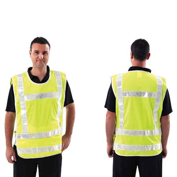 Traffic Controller Vest White Reflective Tape - SafetyHQ