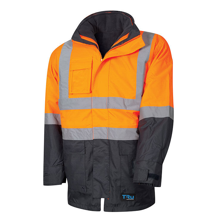 TRU Workwear 4 in 1 Rain Jacket with TruVis Reflective Tape - SafetyHQ
